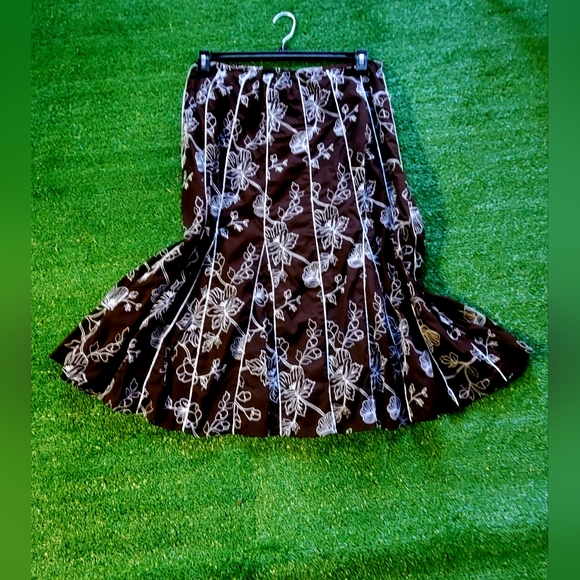 JM Collection | Skirts | Jm Collection Embroidered Fit And Flare Skirt ...